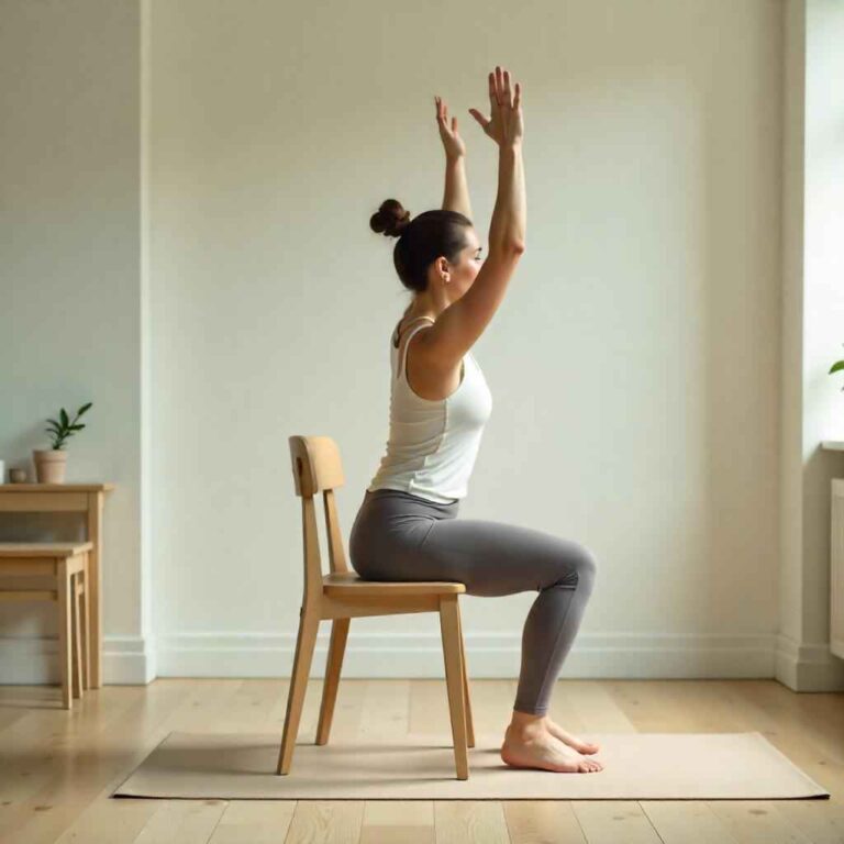 9 Powerful Chair Yoga for Anxiety Poses + Free Printable PDF - Chair Yoga