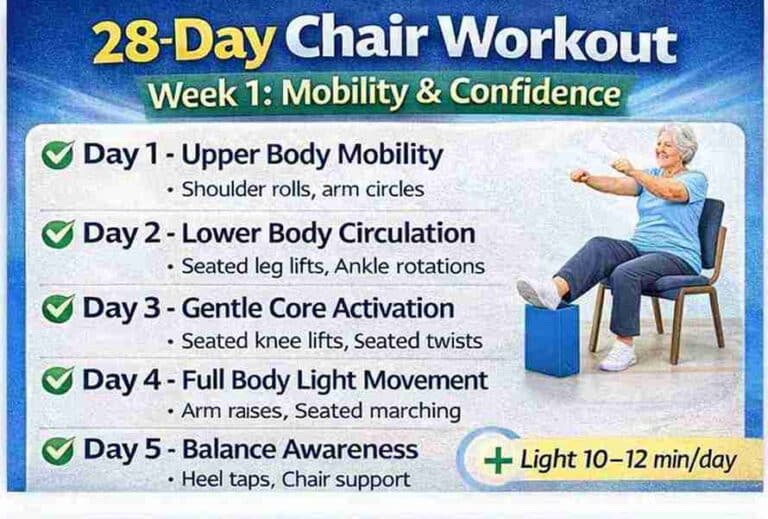28 Day Chair Workout Plan (Safe & Free) – Build Strength Without Pain ...