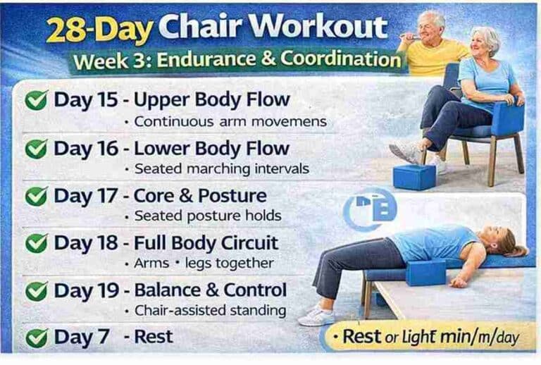 28 Day Chair Workout Plan (Safe & Free) – Build Strength Without Pain ...